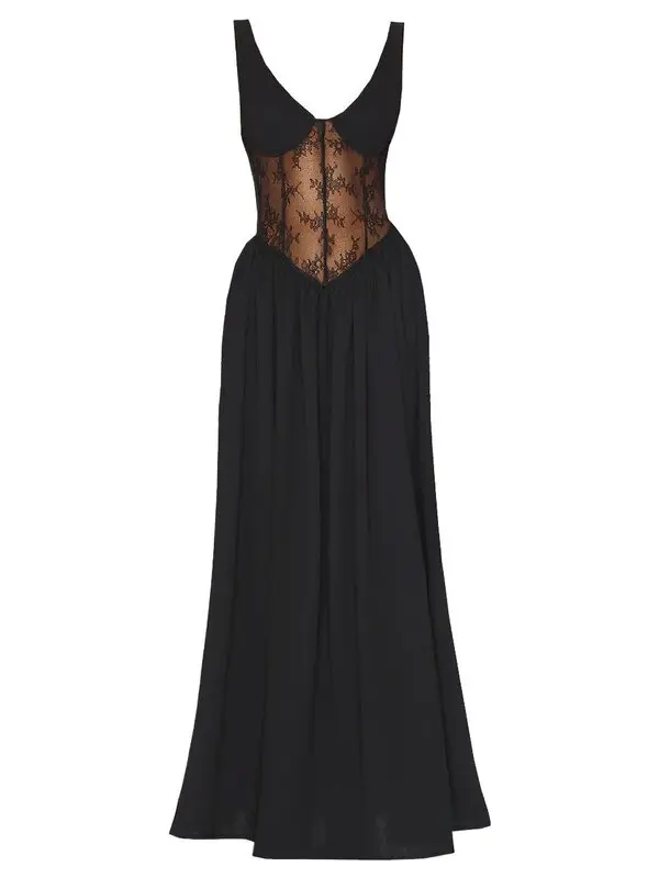 DELFI COLLECTIVE Eliah Long Dress - Black