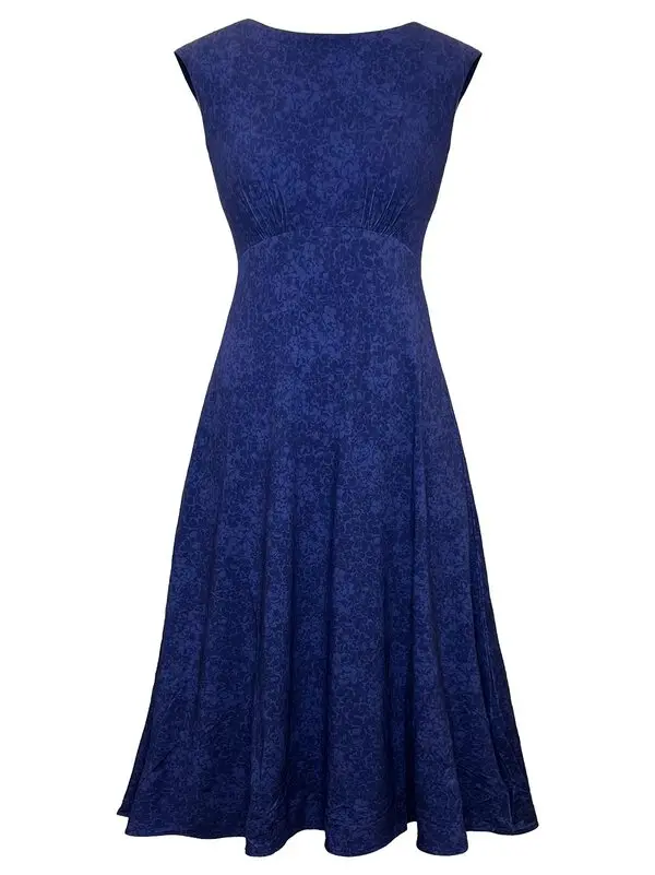 ALIE STREET LONDON Luna Midi Dress With Pockets - Blue