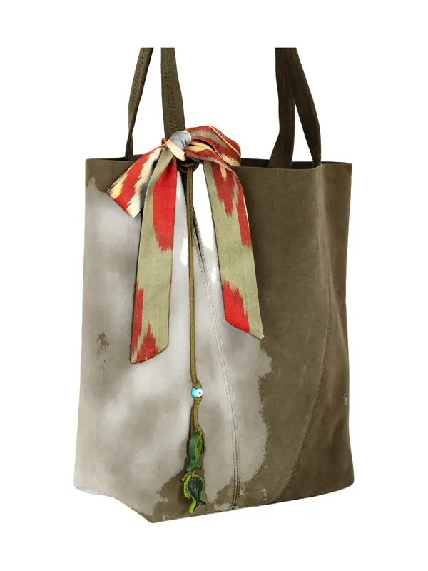 SJW BAGS LONDON Suede Tote Bag - Green