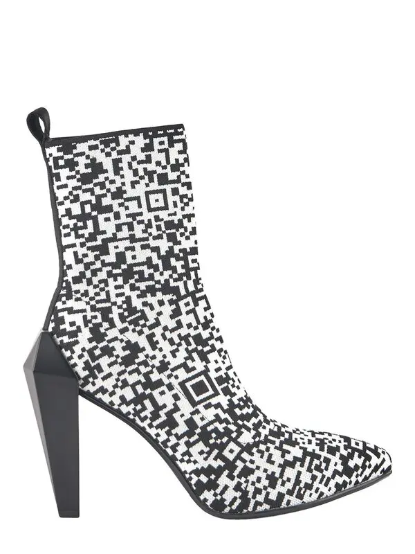 United Nude Gem Sock Booties - Black/white