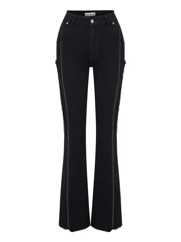 PCFG Flare Denim Pant - Black