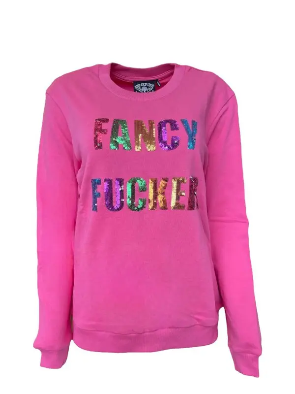 ANY OLD IRON Rainbow Sequin Sweatshirt - Pink