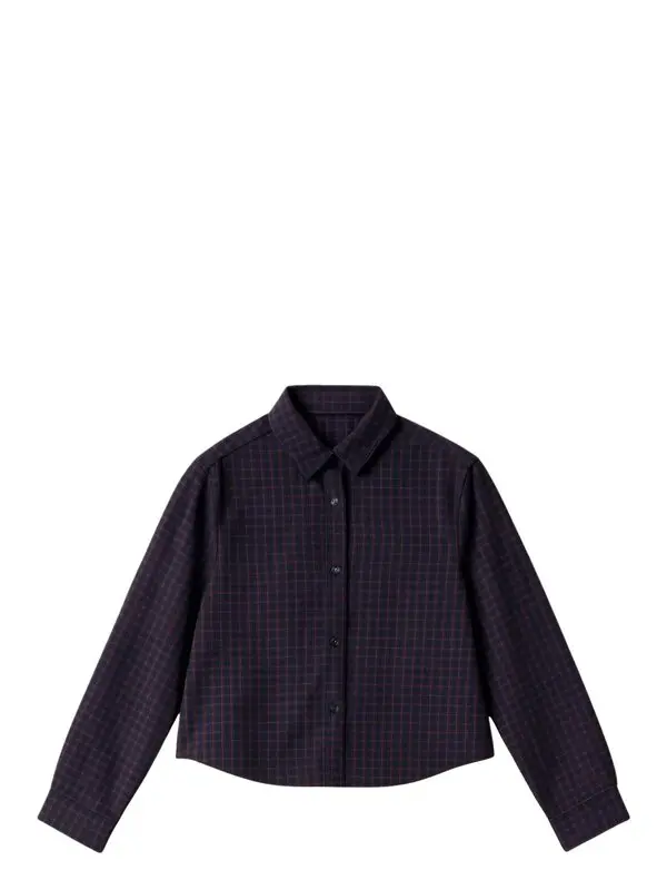 YORSTRULY Mini Cropped Overshirt - Blue