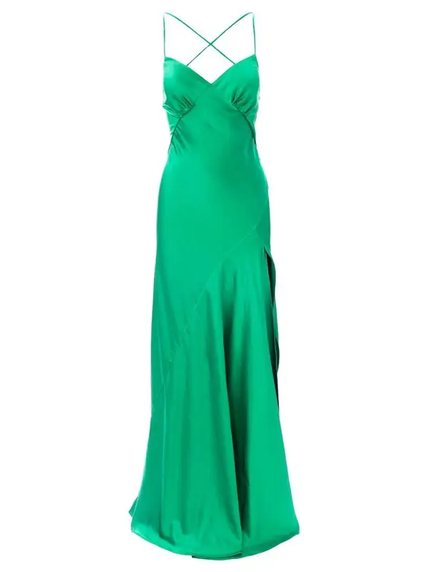 ROSERRY Seville Satin Maxi Dress - Green