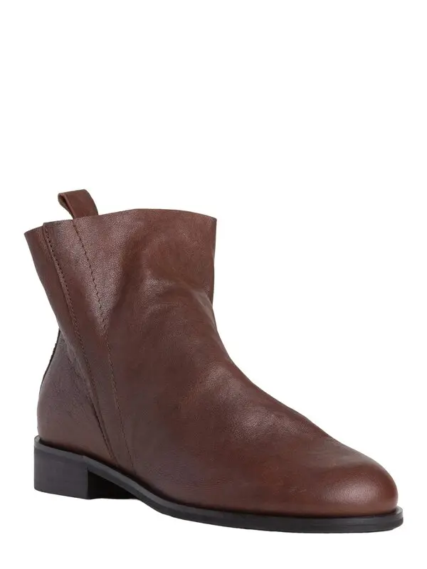 BEAUTIISOLES BY ROBYN SHREIBER Renata Leather Ankle Bootie - Brown