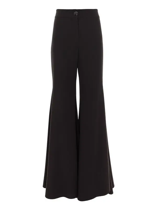 SILVIA SERBAN Flared High-rise Pants - Black