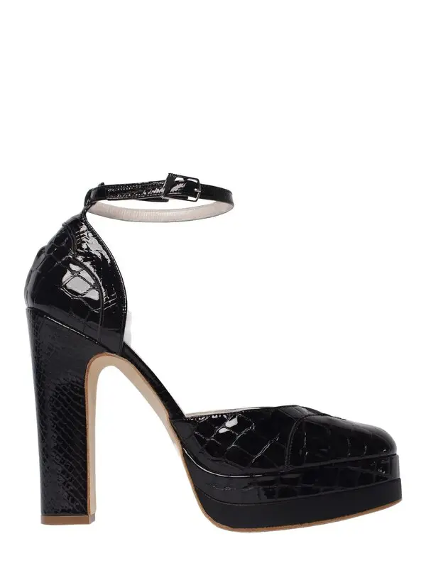 TERRY DE HAVILLAND Lily Platform Block Heels - Black