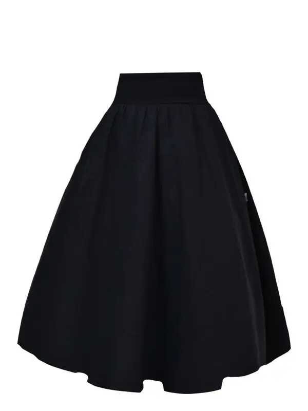 FROCK TALES Cotton Poplin Midi Skirt - Black