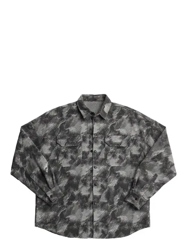 MYSIMPLICATED Camo Denim Trucker Jacket - Grey