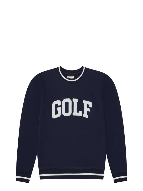 ELLSWORTH + IVEY Elle Collegiate Golf Sweatshirt - Blue