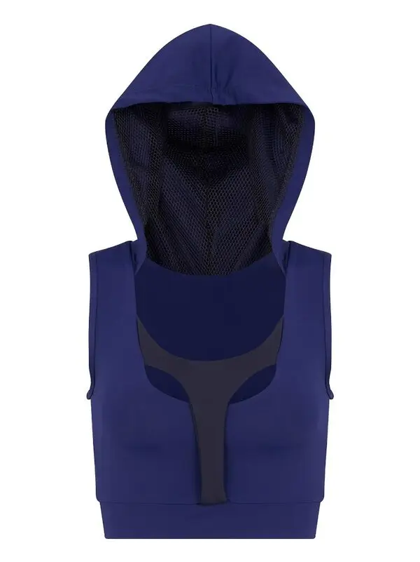 NUMBAT Hooded Sports Bra - Blue