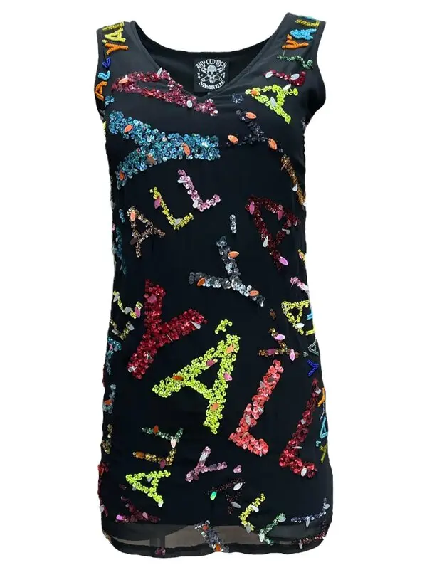 ANY OLD IRON Beaded Short Dress - Black