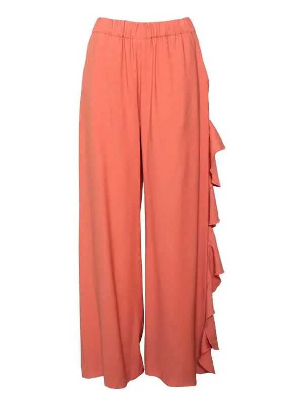ARTISTA Frill Detailed Pants - Rose Gold