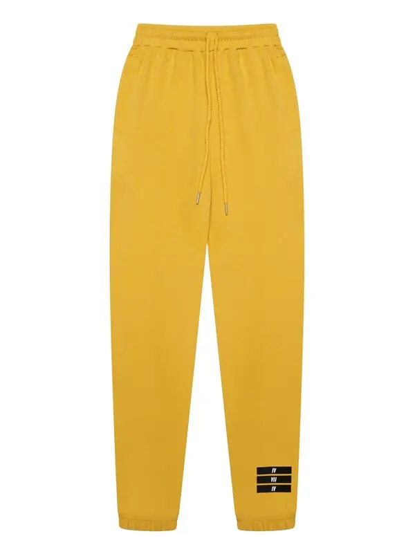 474 CO Fitted Organic Cotton Jogger Pants - Black/yellow