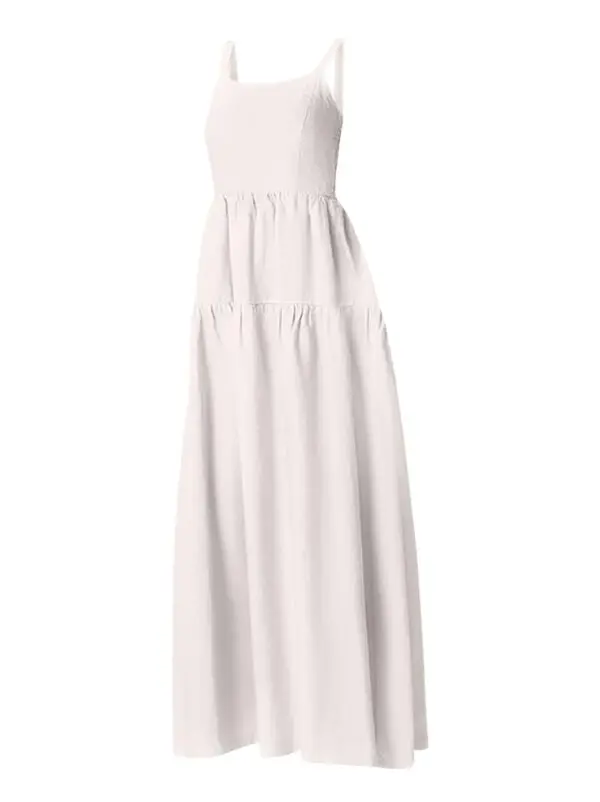 Haris Cotton Tank Maxi Dress - White