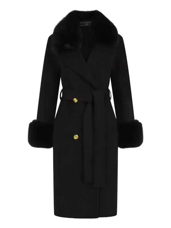 HORTONS ENGLAND Buckingham Cashmere-blend Coat - Black