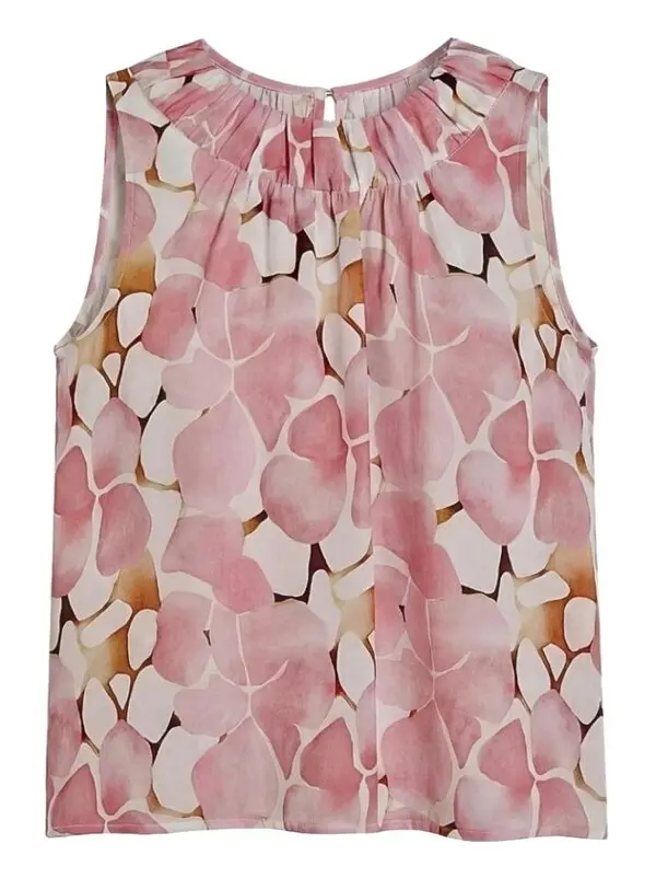 ELISE SEREN Silk Kintsugi Halo Top - Pink