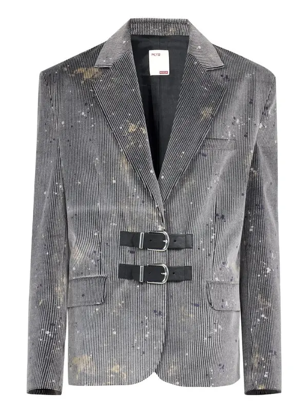 PCFG Velvet Blazer Jacket - Grey