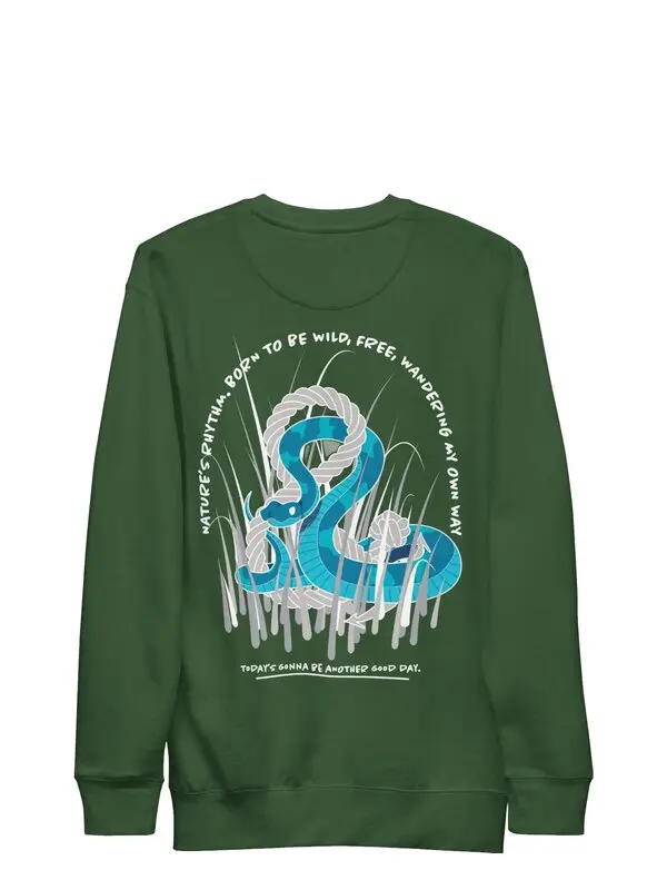 ANCHOR & CREW Forest Snake Cotton Blend Sweatshirt - Green