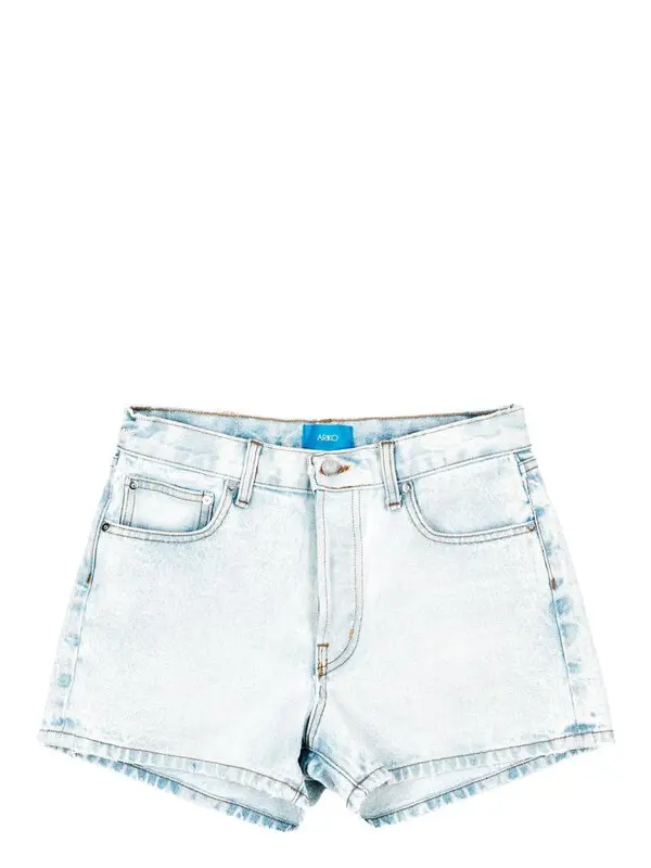 ARIKO Bleached Indigo Denim Surf Shorts - Blue