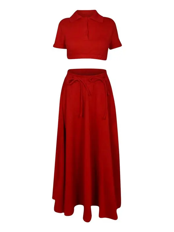ENXHALINE Runa Skirt Set - Red