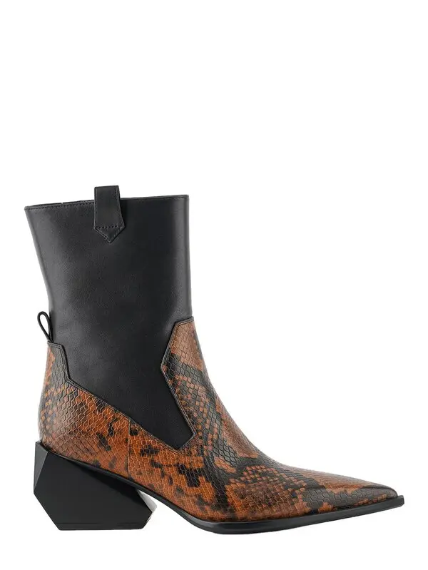 United Nude Ricky West Mid Calf Boots - Black/brown