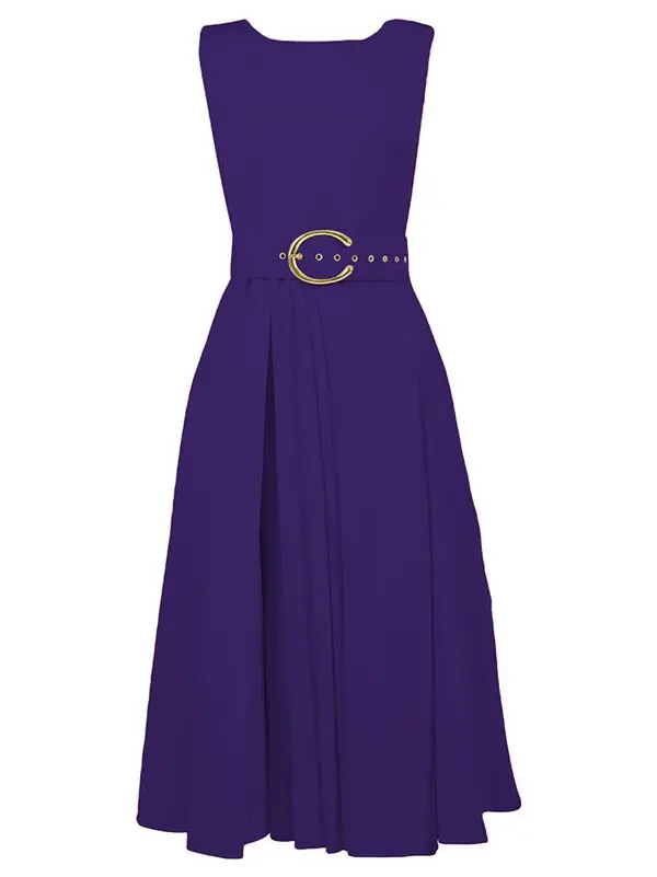 ALINA CERNATESCU Vienna Midi Cocktail Dress - Purple
