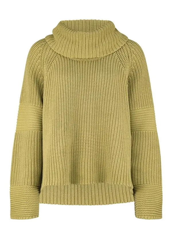 DREF Vela Chunky Knit Jumper - Green