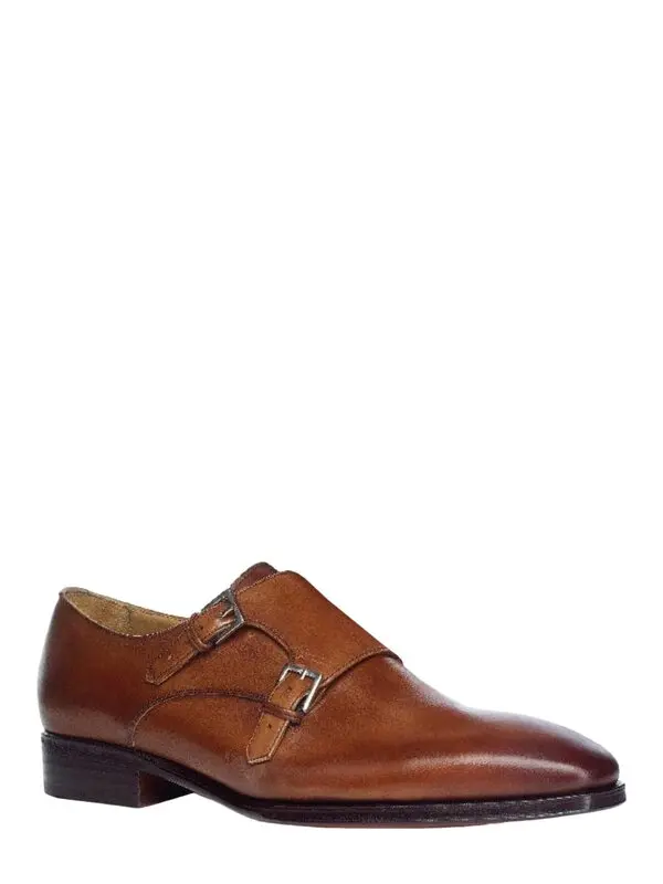 MARIANO SHOES Monforte Double Monk Strap Leather Shoes - Brown