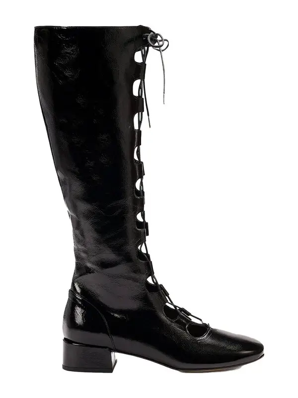 NAGUISA High Heel Open Toe Boots - Black