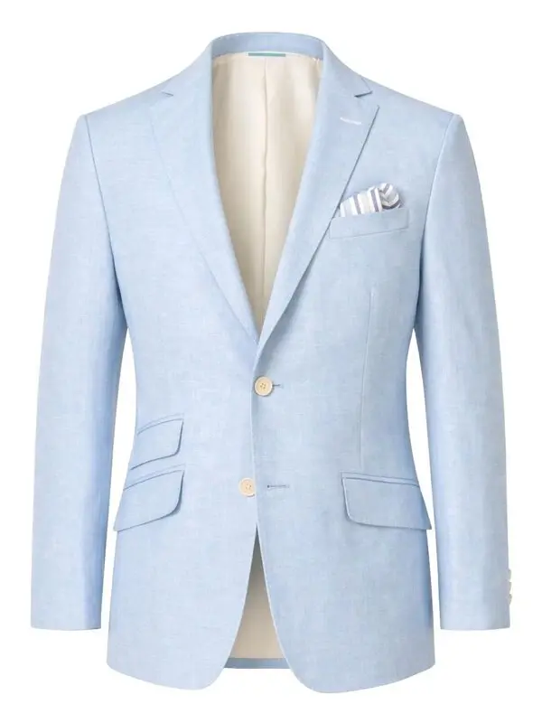 KOY CLOTHING Light Blazer Linen, Wool & Silk - Blue