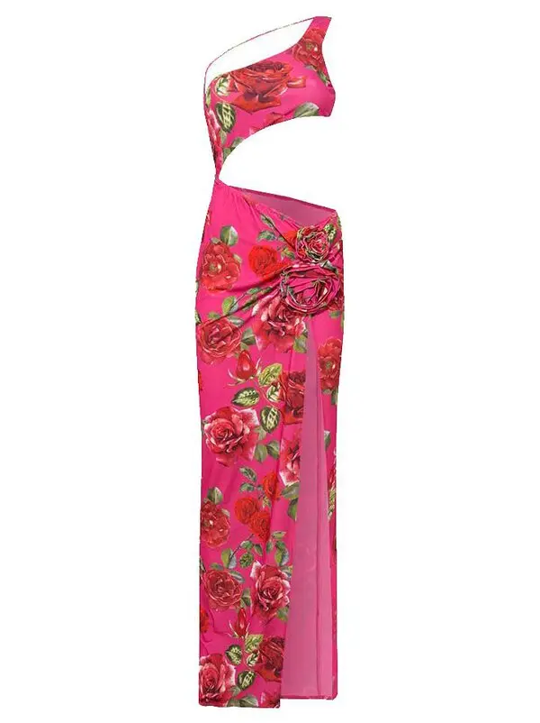 LUNA B Printed Flame Dress - Pink