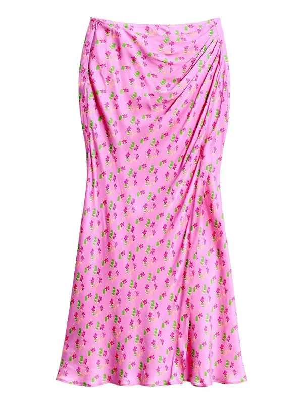 LOST PATTERN Floral Printed Skirt - Pink