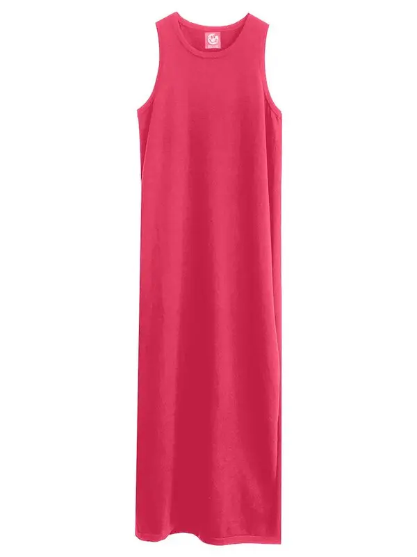 ZENZEE Cotton Cashmere Maxi Dress With Slits - Pink