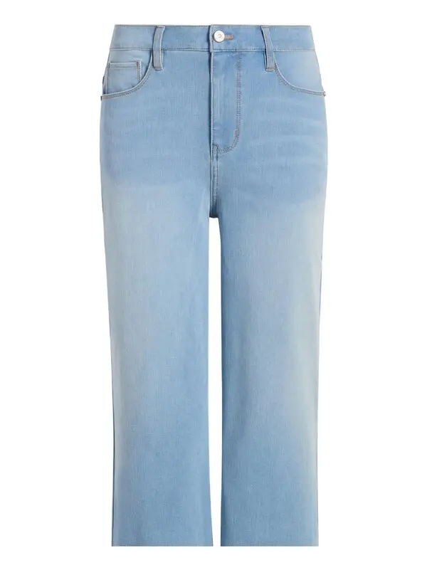 Commando High-rise Cropped Wide Leg Trousers - Blue