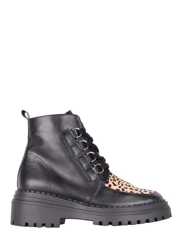 TERRY DE HAVILLAND Rita Festival Animal Print Boots - Black