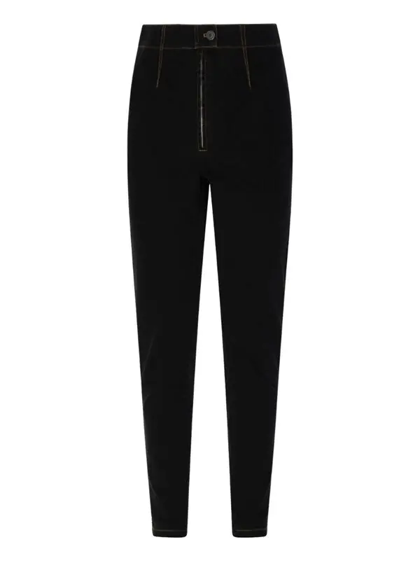 CIRCULAR PATH Ankle Crop Skinny Jeans - Black