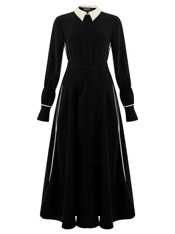 EXQUISE Journi Shirt Dress - Black