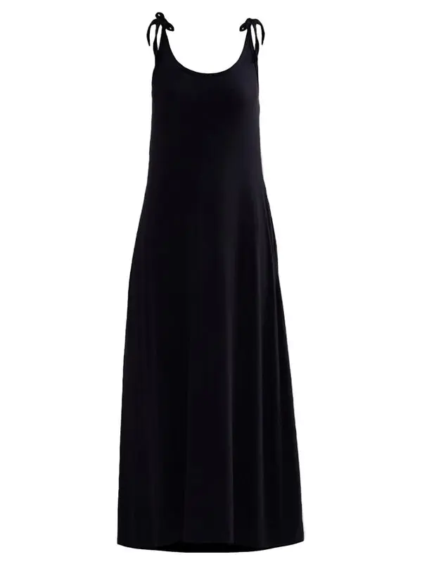 REISTOR Tie-detail Maxi Dress - Black
