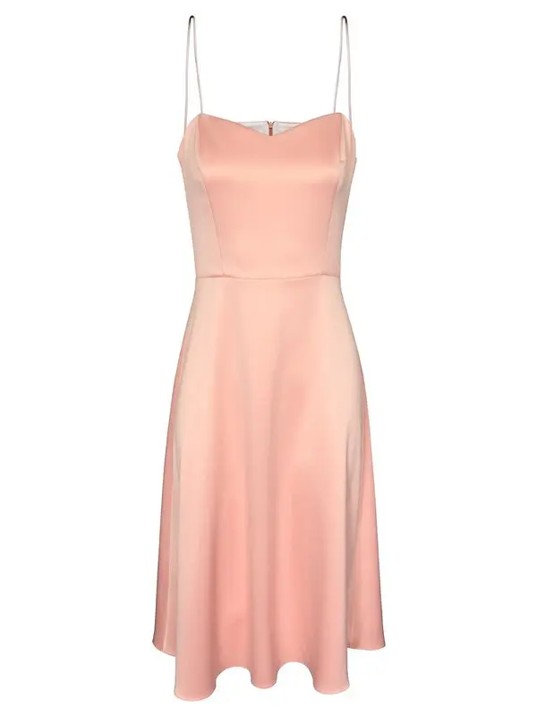 2KSTYLE Josselin Satin Midi Dress - Rose Gold