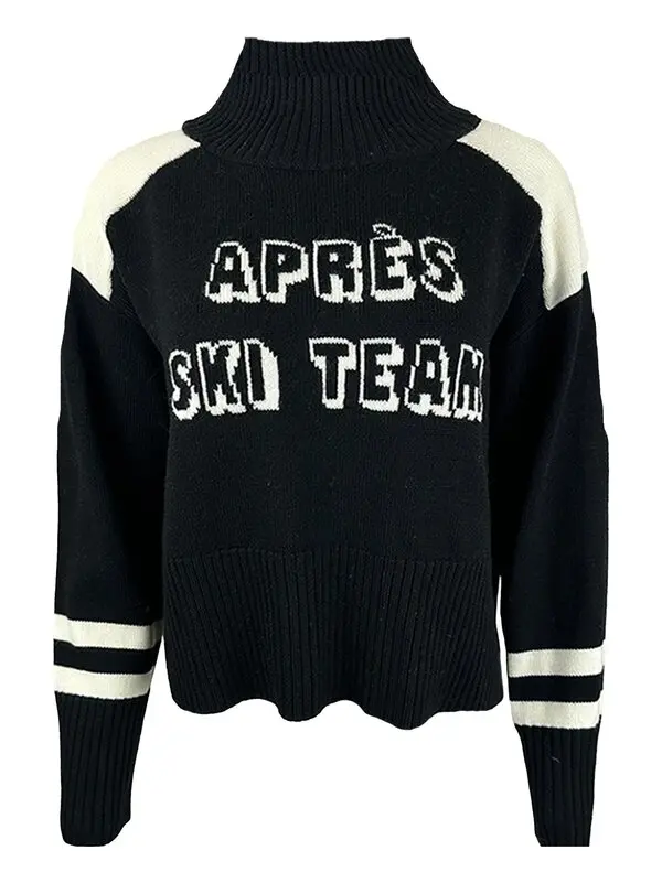 TEAM EVENT Après Ski Team Funnel Neck Sweater - Black