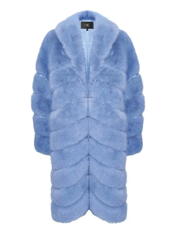 OW Copenhagen Faux Fur Coat - Blue