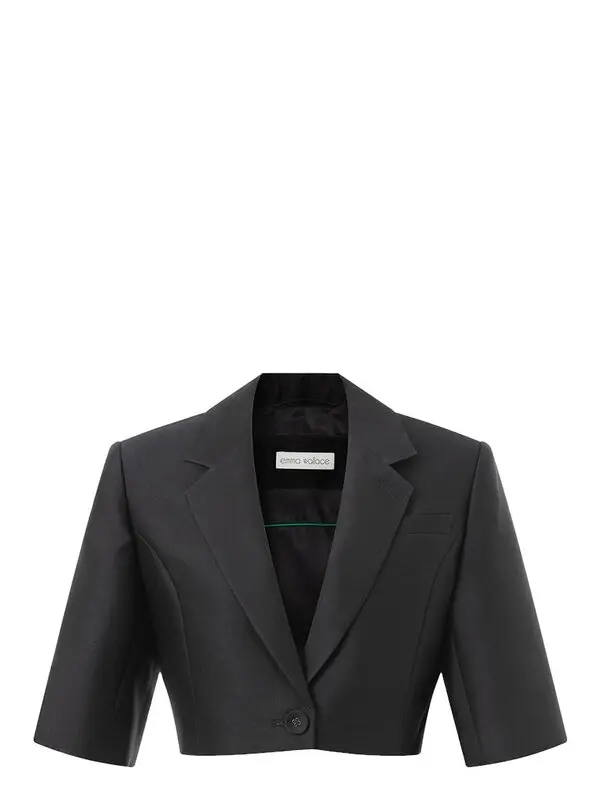 EMMA WALLACE Cropped Jacket - Black