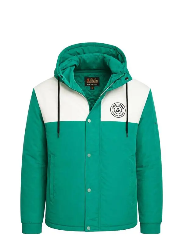CHIC URBAN Greenwich Drift Zip Hoodie - Green