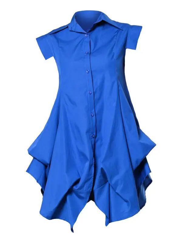METAMORPHOZA Loose Sleeveless Shirt - Blue