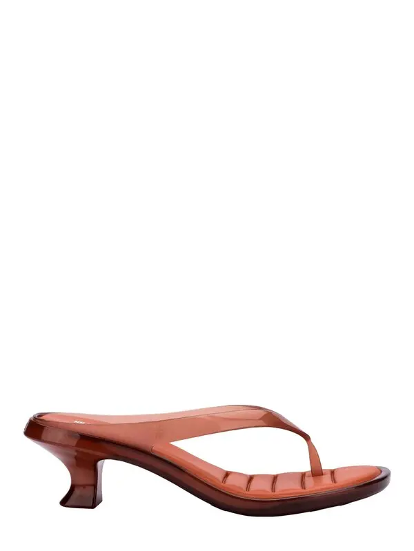 Melissa Thong Kitten Heel - Brown