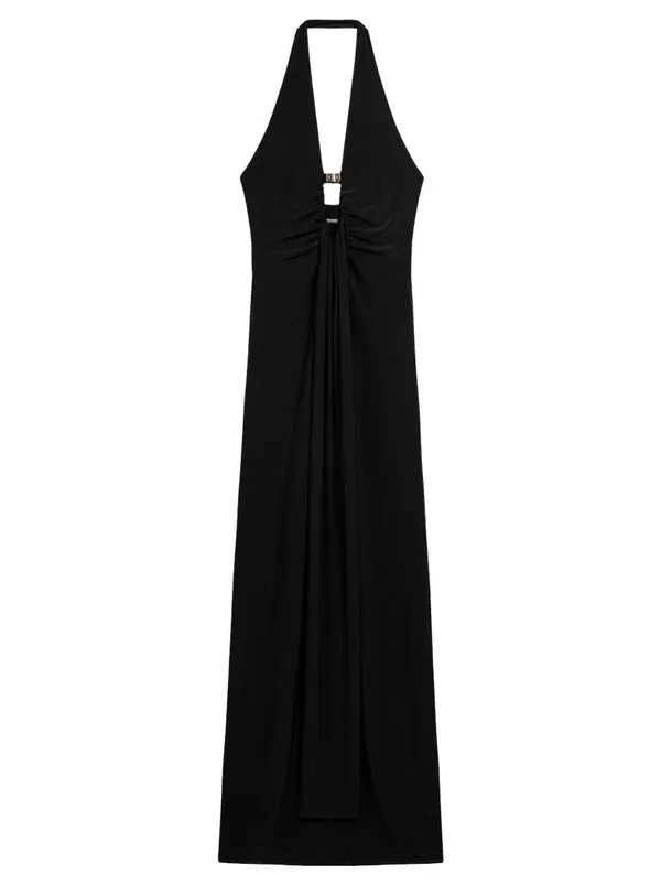 NOCTURNE Halter Neck Maxi Dress - Black