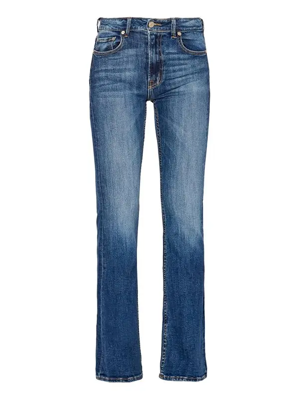 NOEND Grace Mid-rise Flare Jeans - Blue