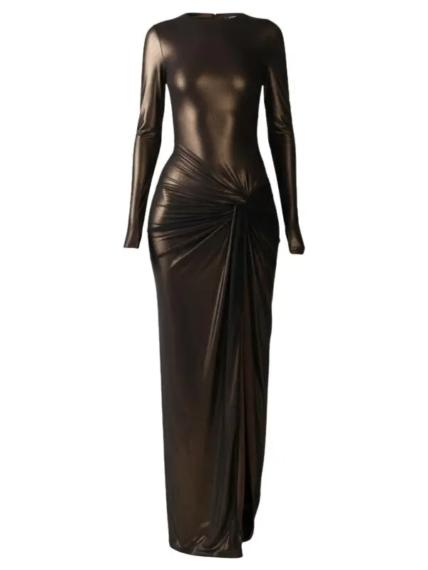 ROOM 24 Roxy Metallic Maxi Dress - Brown