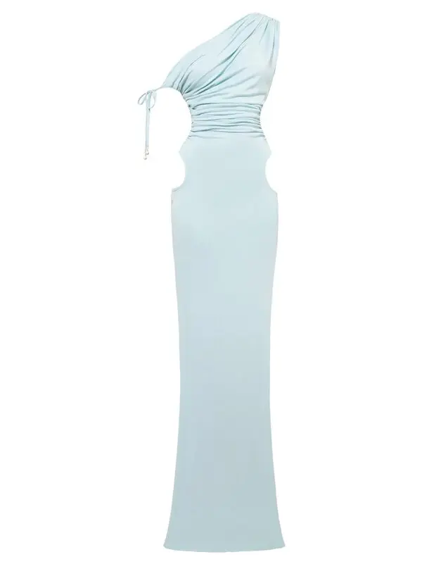 LUNA B One-shoulder Cut-out Maxi Dress - Blue